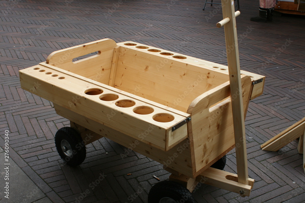 Bollerwagen aus Holz Stock Photo | Adobe Stock