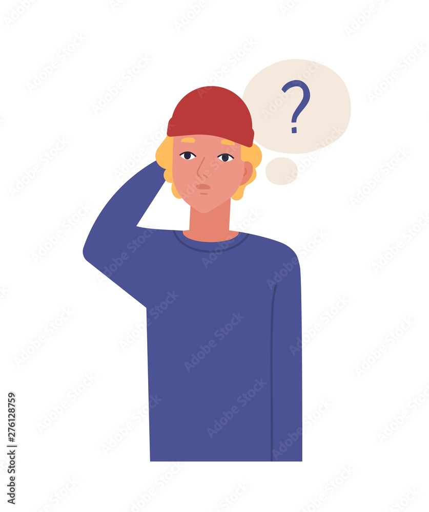 Person Thinking Funny Cartoon