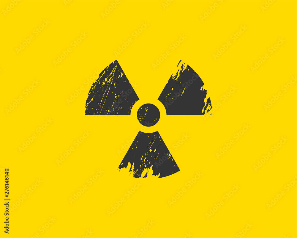 Radiation icon vector. Warning radioactive sign danger symbol. Stock ...