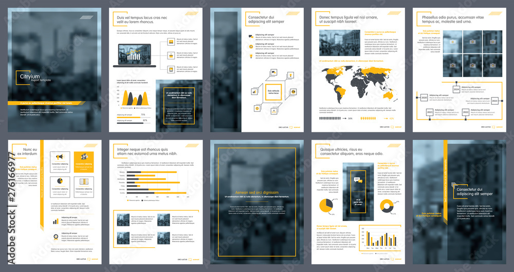 Business annual report creative design. Report template and ...