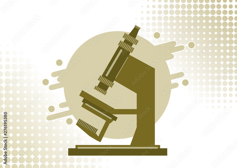 Abstract microscope background with the study of bacteria, molecules ...