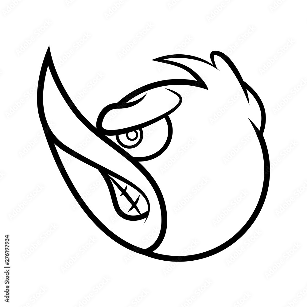 Angry Face Coloring Pages