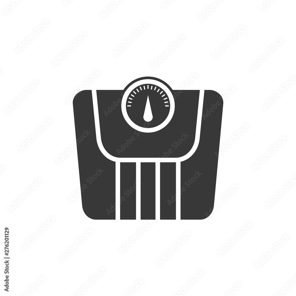 Weight Scale icon symbol template black color editable. simple logo ...