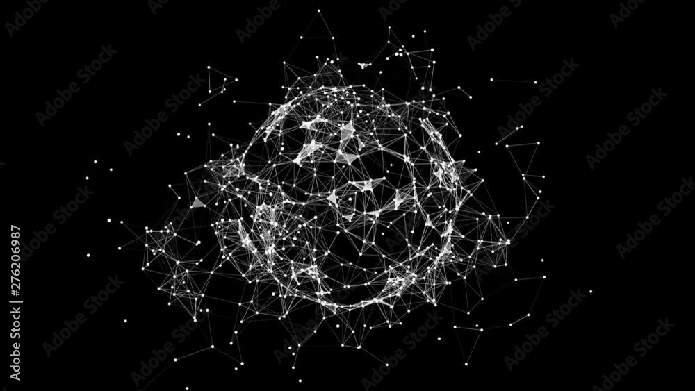 Rotating Earth with connections forming a world network. Global ...
