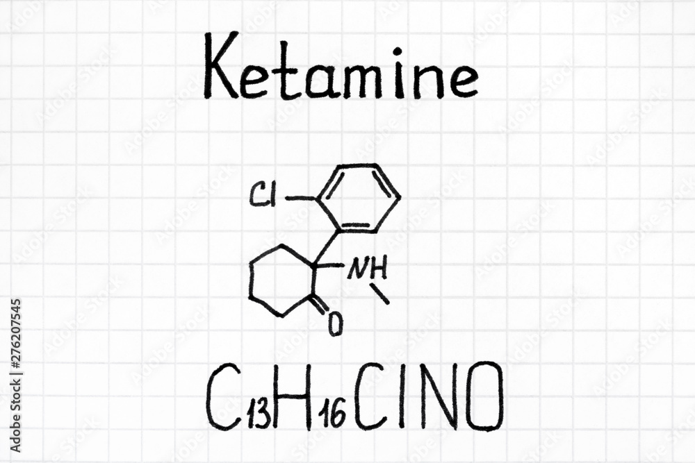 Handwriting Chemical formula of Ketamine. Stock Photo | Adobe Stock