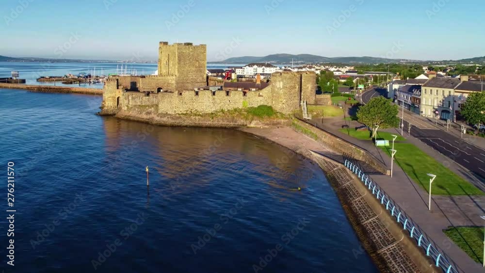 Medieval Norman Castle in Carrickfergus near Belfast, Northern Ireland ...
