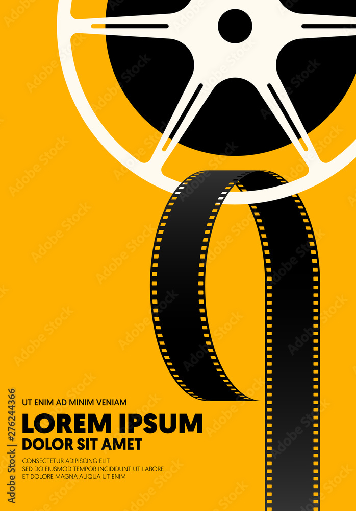 Movie and film poster modern vintage retro style Stock Vector | Adobe Stock