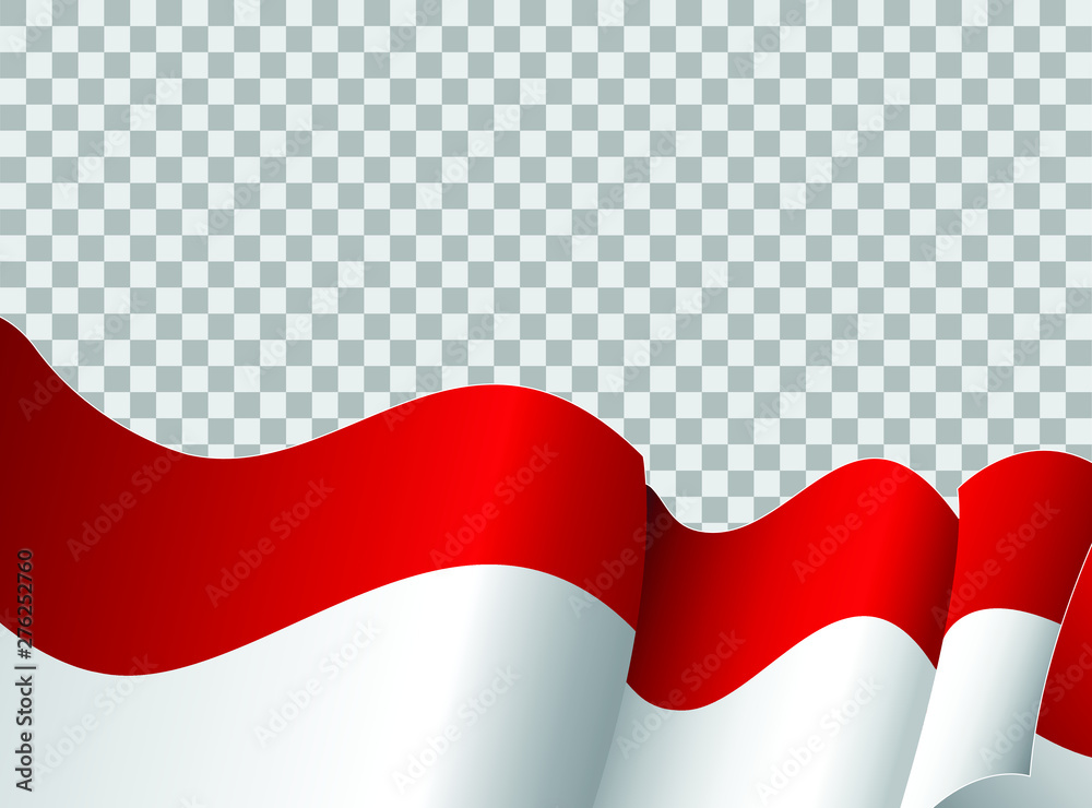 Vector red color Flat design, Illustration of flag for poster. 17th ...