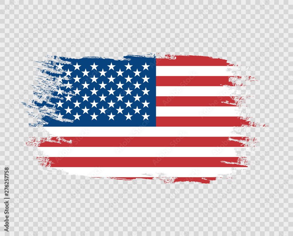 The flag of grunge of the United States of America color, brush. Vector ...