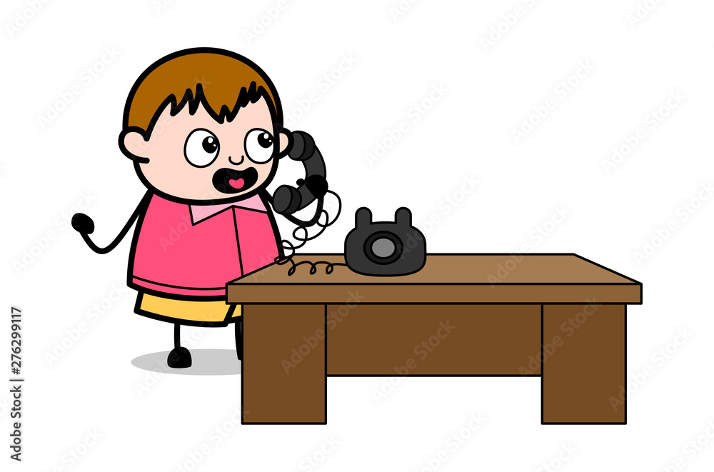 Talk On The Phone Cartoon