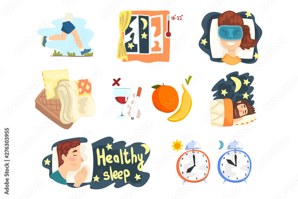 Flat vector set of cartoon infographic elements with tips and tricks ...