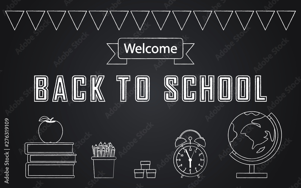 Welcome Back To School Black And White