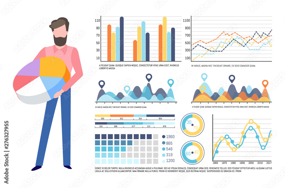 Analysis of data, visualized information vector. Schema and explanation ...
