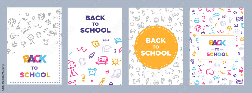 Back to school banner set, simple design for any purposes. Study ...