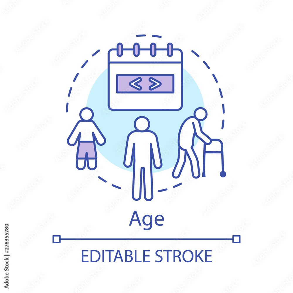 Age concept icon. Problem skin, aging beauty treatment and lifting idea ...