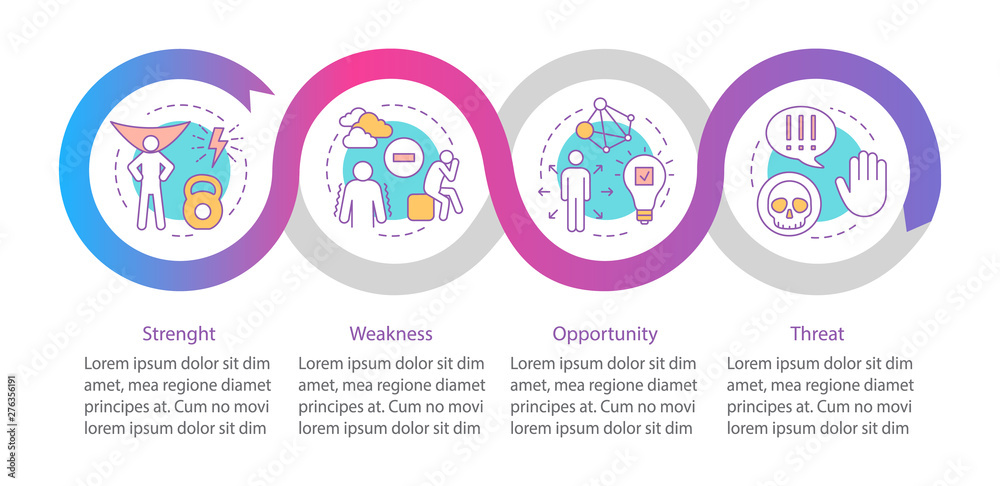 SWOT analysis infographic template. Business presentation design ...