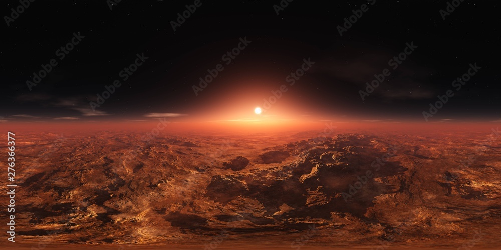 Panorama of Mars, HDRI, environment map , Round panorama, spherical ...