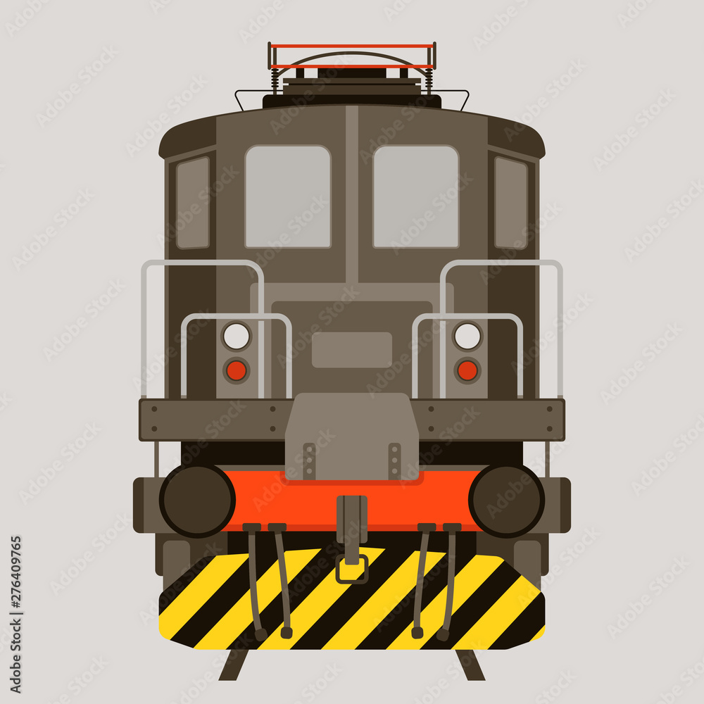 locomotive, vector illustration,flat style, front side Stock Vector ...