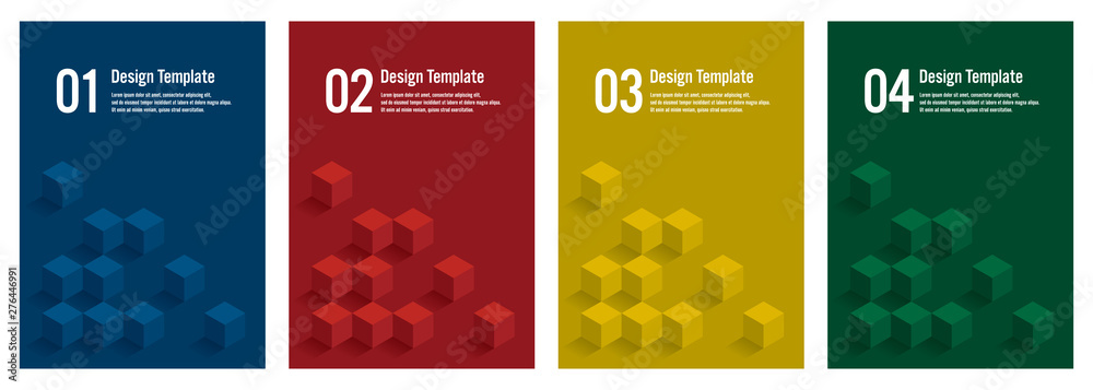 Design Template 4 color vector set Stock Vector | Adobe Stock