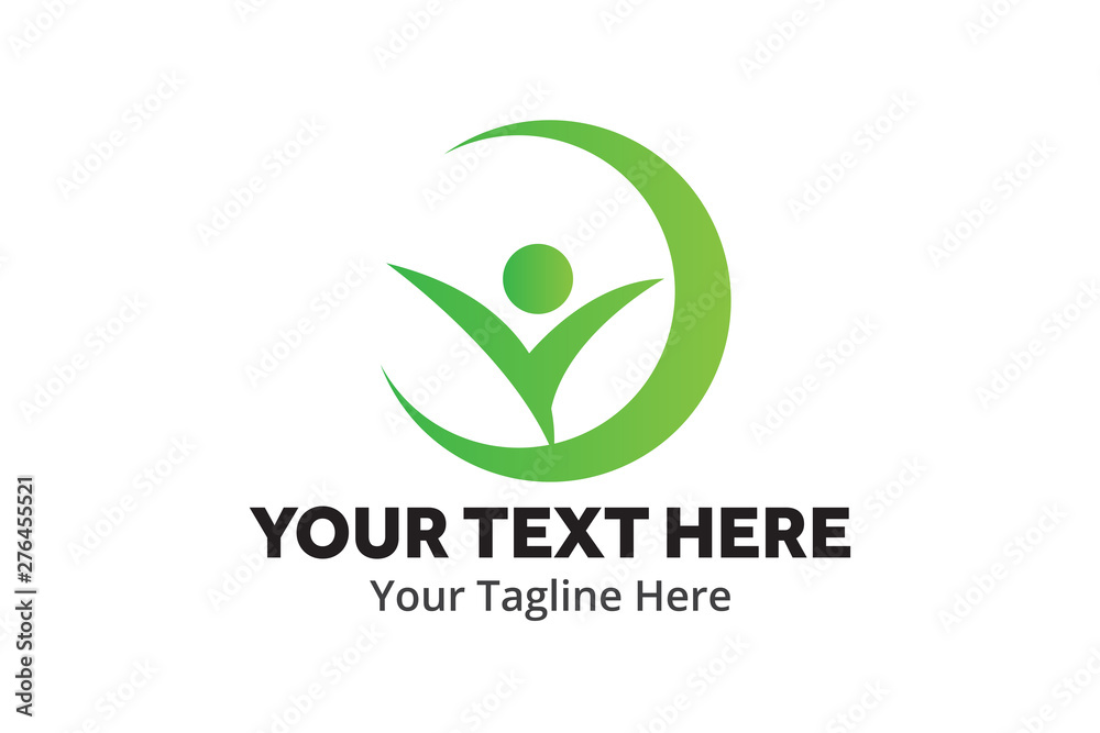 unique happy people simple logo creative design in flat style with ...