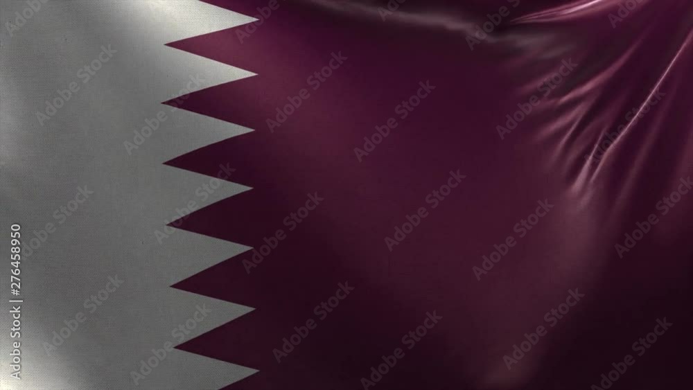 Flag of Qatar Loop Stock Video | Adobe Stock