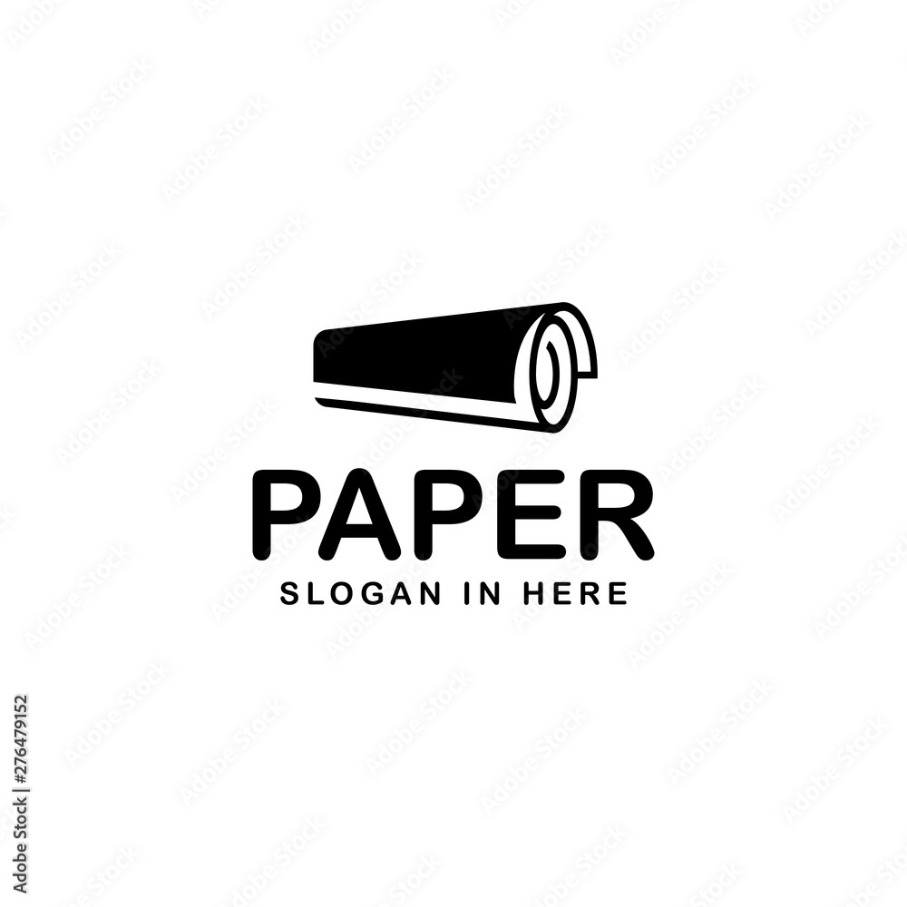 paper roll logo icon template vector design illustration Stock Vector ...