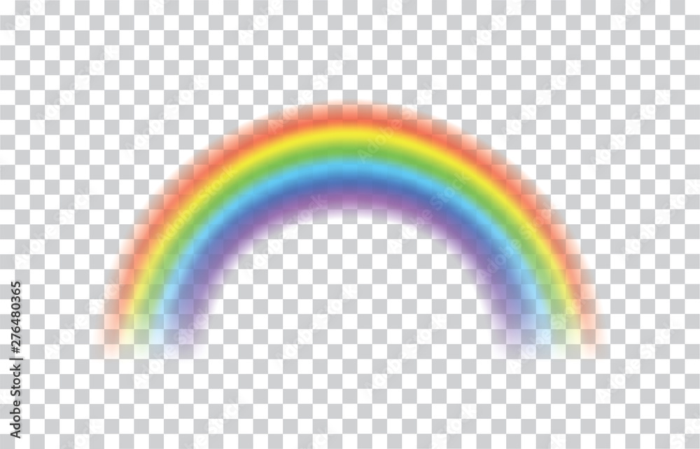 Rainbow icon realistic. Perfect icon isolated on transparent background ...