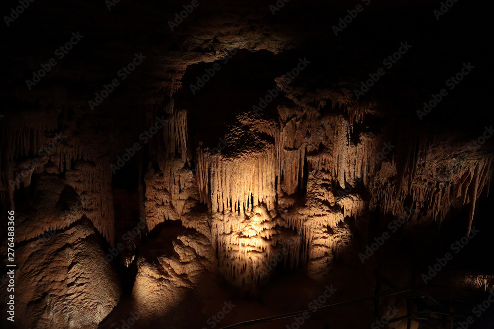 Stalactites and stalagmites inside Mammoth Cave National Park Stock ...