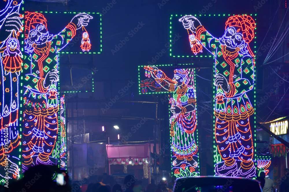 Kolkata, West Bengal, India October 2018 - Kolkata transformed into ...