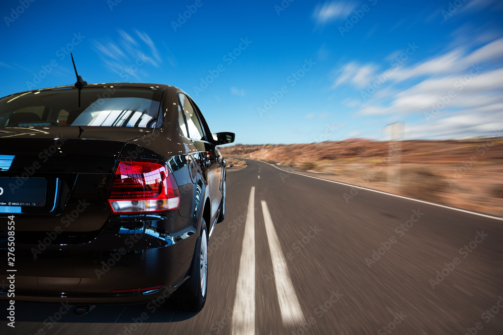Car driving on highway road auto speed transportation Stock Photo ...