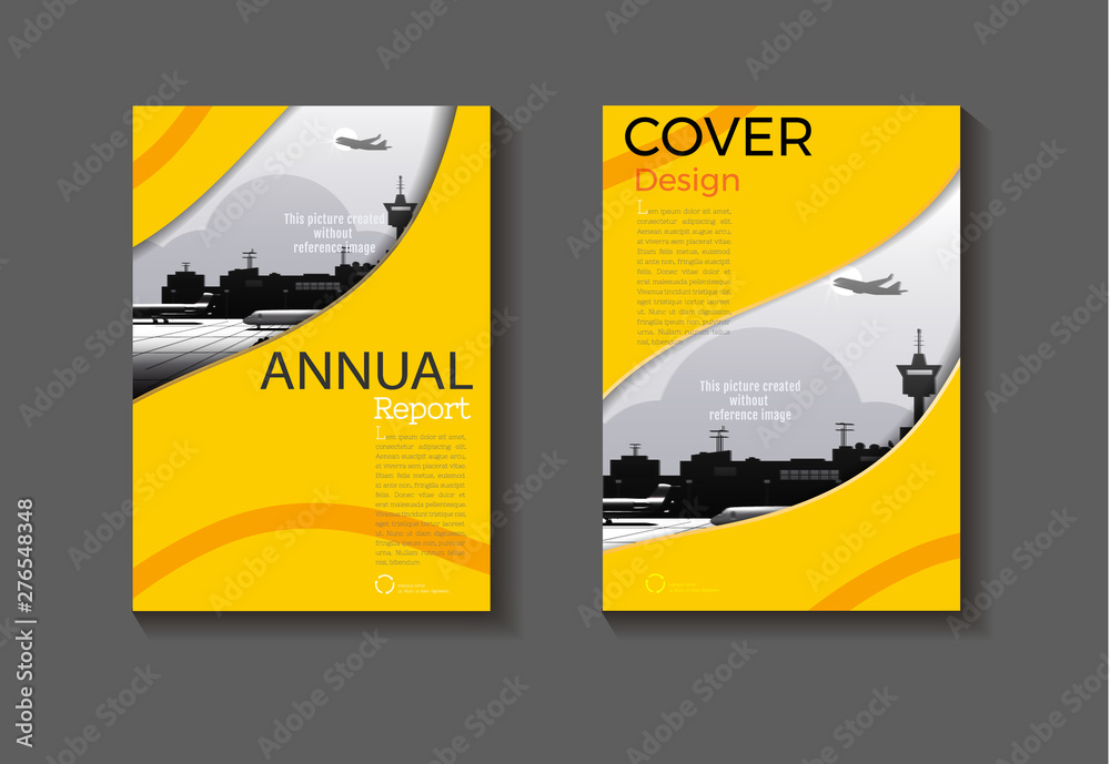 yellow background modern cover design abstract book cover Brochure ...