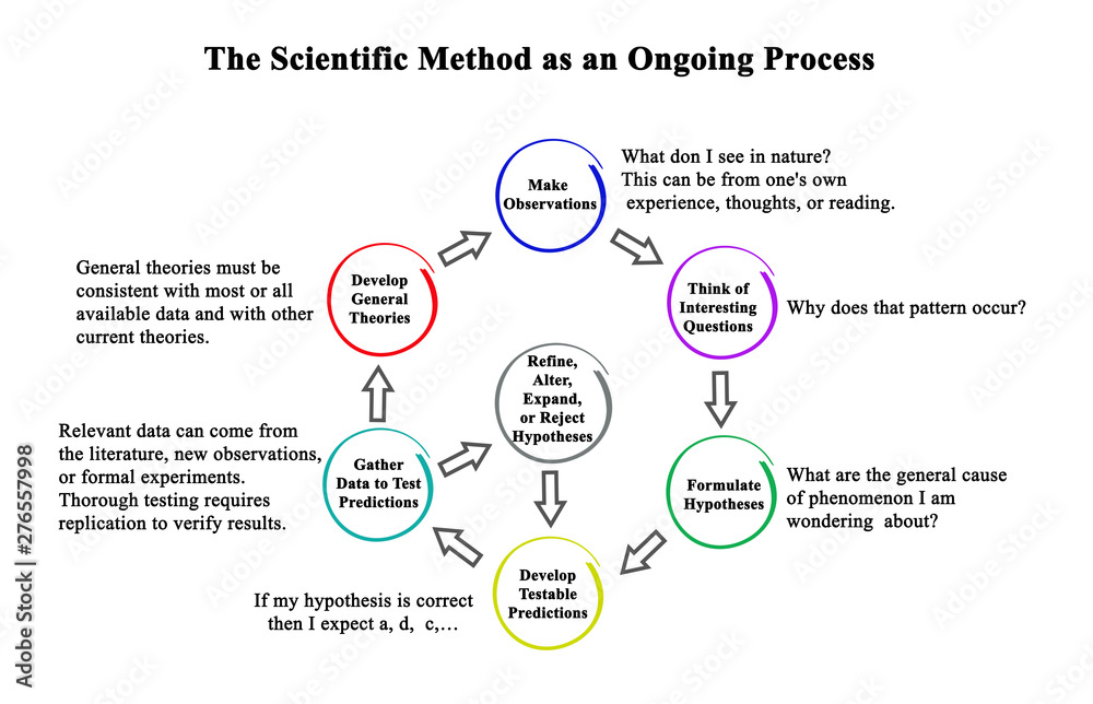 The Scientific Method as an Ongoing Process Stock Illustration | Adobe ...