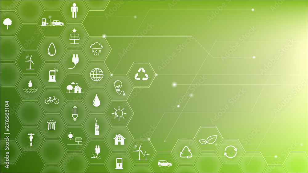 Green Business template and background for Sustainability concept with ... Green Business template and background for Sustainability concept with ...