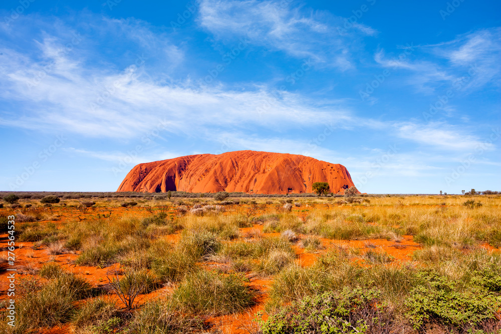 Uluru (Ayer's Rock) in Uluru-Kata Tjuta National Park is a massive ...