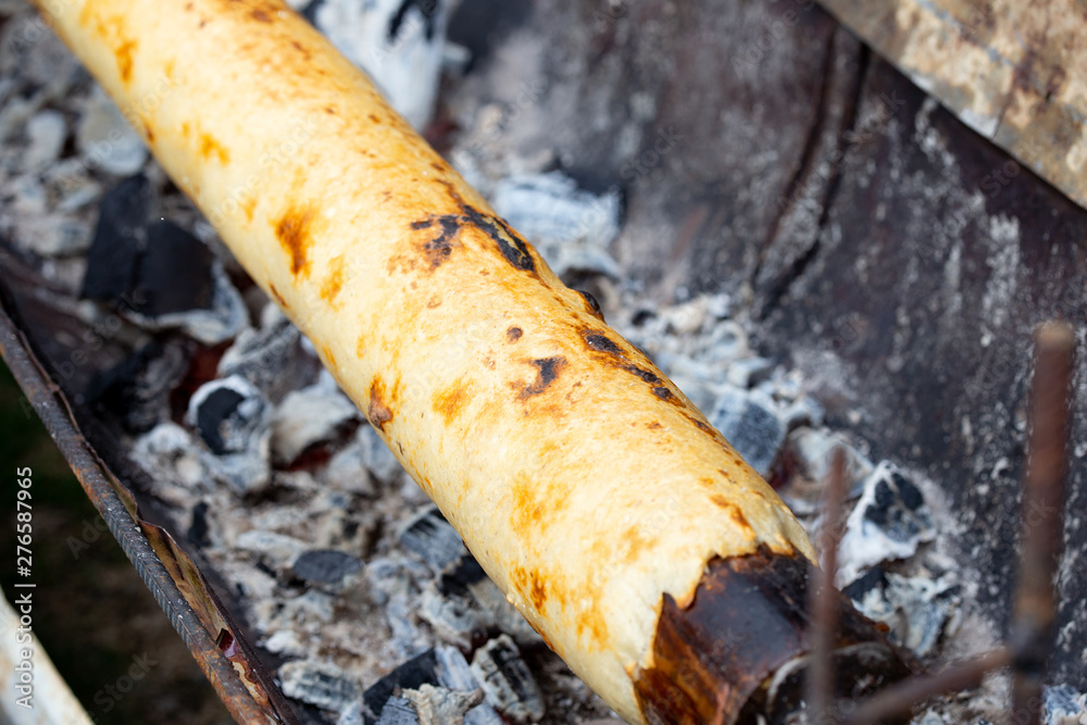 Preparation of CHOCHOCA - tpical food of Chiloe island, Chile ...