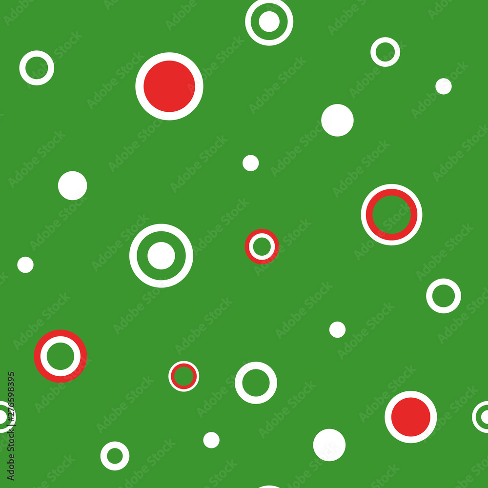 Seamless polka dot red and green pattern. Simple design for christmas ...