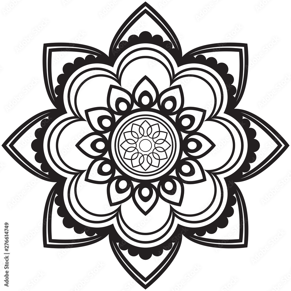 Round Flower Tattoo