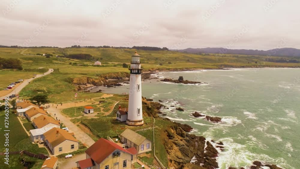 The Point Arena Lighthouse stands as an iconic figure on the landscape ...
