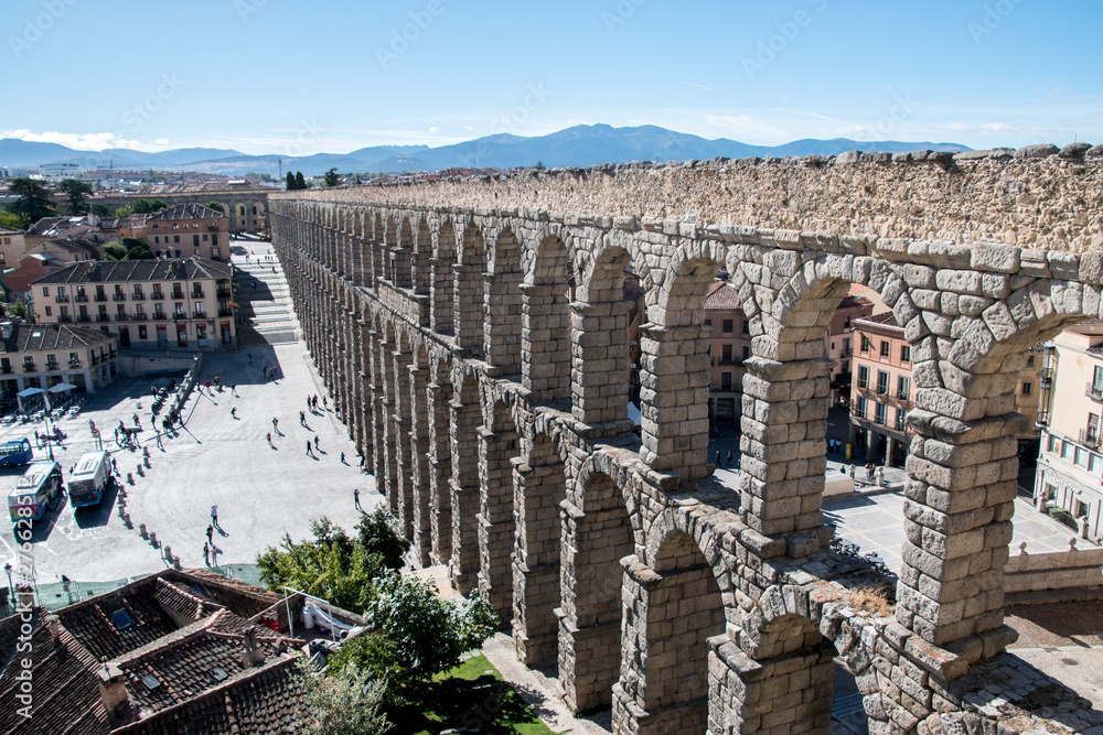 The Aqueduct of Segovia is a Roman aqueduct in Segovia, Spain. It is ...