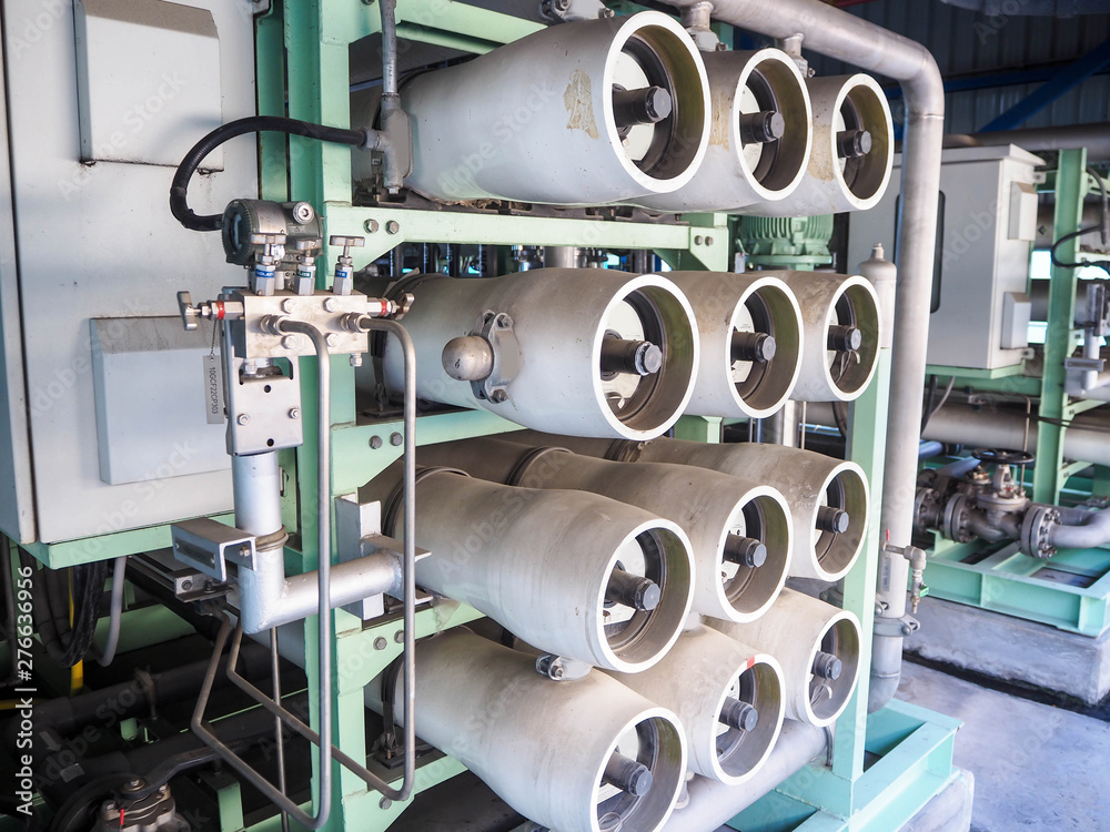 Photo & Art Print A reverse osmosis plant of water treatment plant in ...