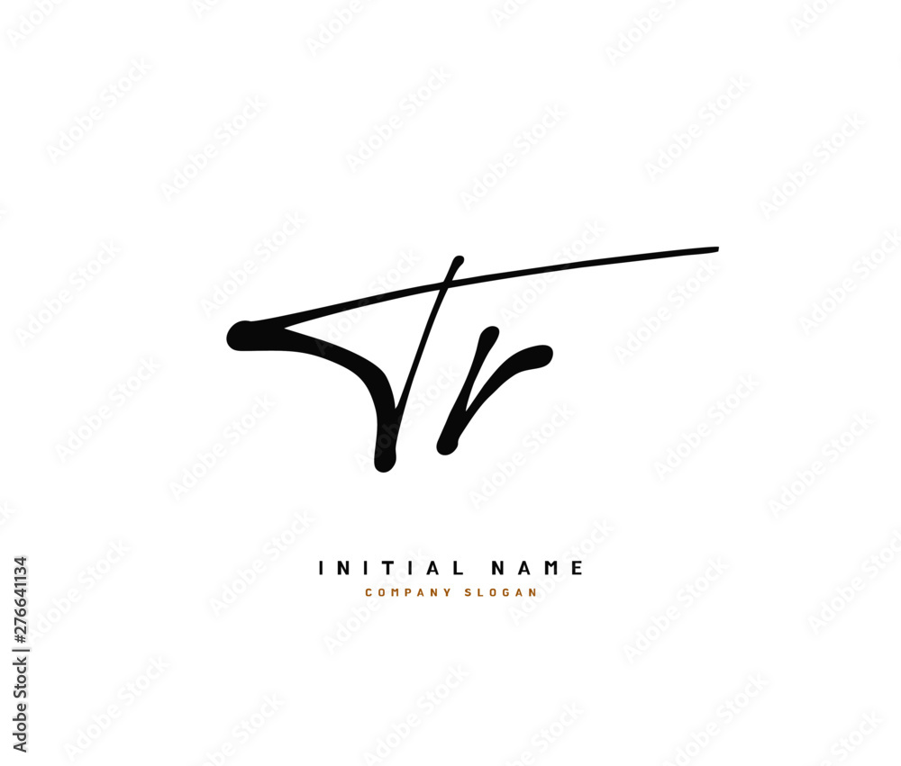 T R TR Beauty vector initial logo, handwriting logo of initial ...