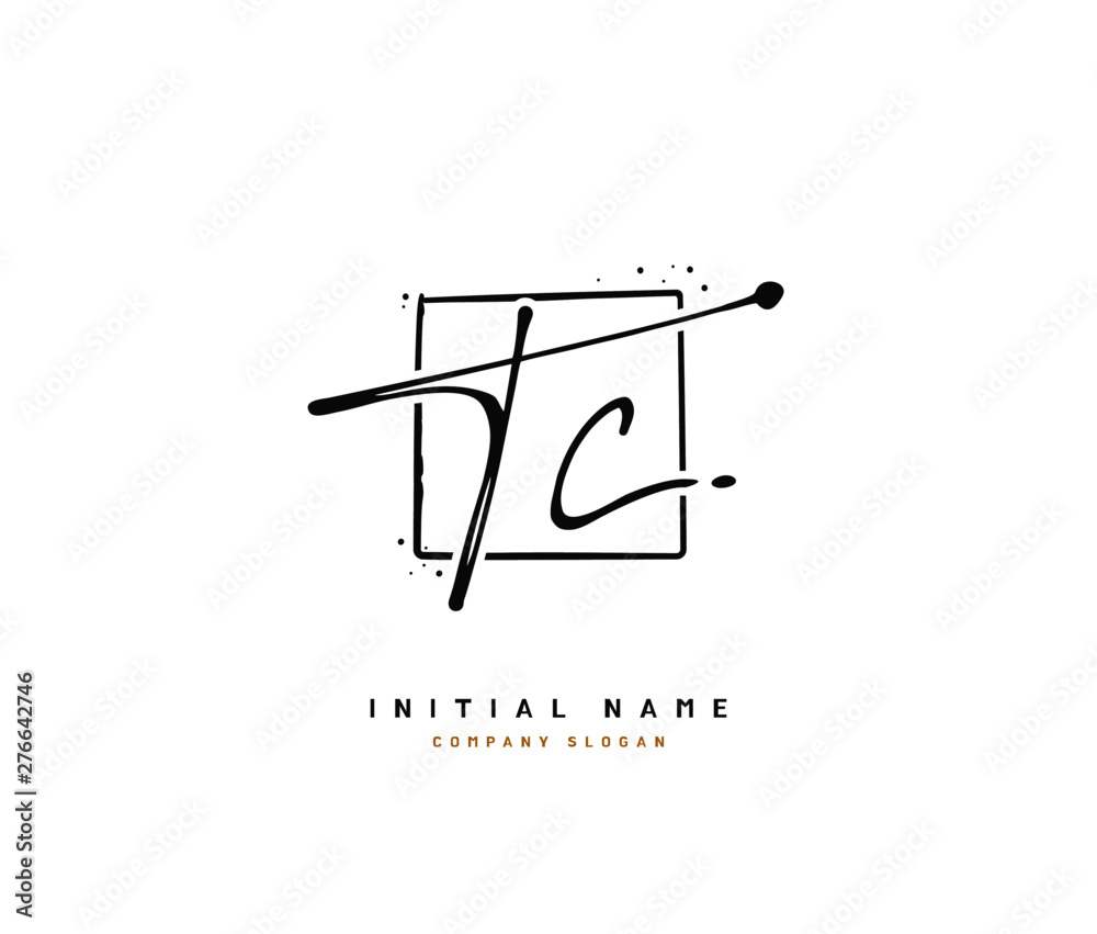 T C TC Beauty vector initial logo, handwriting logo of initial ...