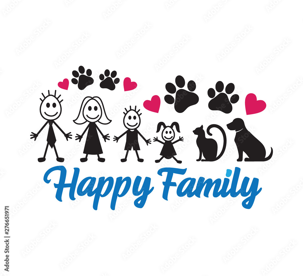 happy family inspiring funny quote vector graphic design for souvenir ...