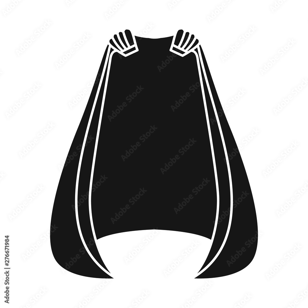 Isolated object of cape and cloak icon. Set of cape and man stock ...