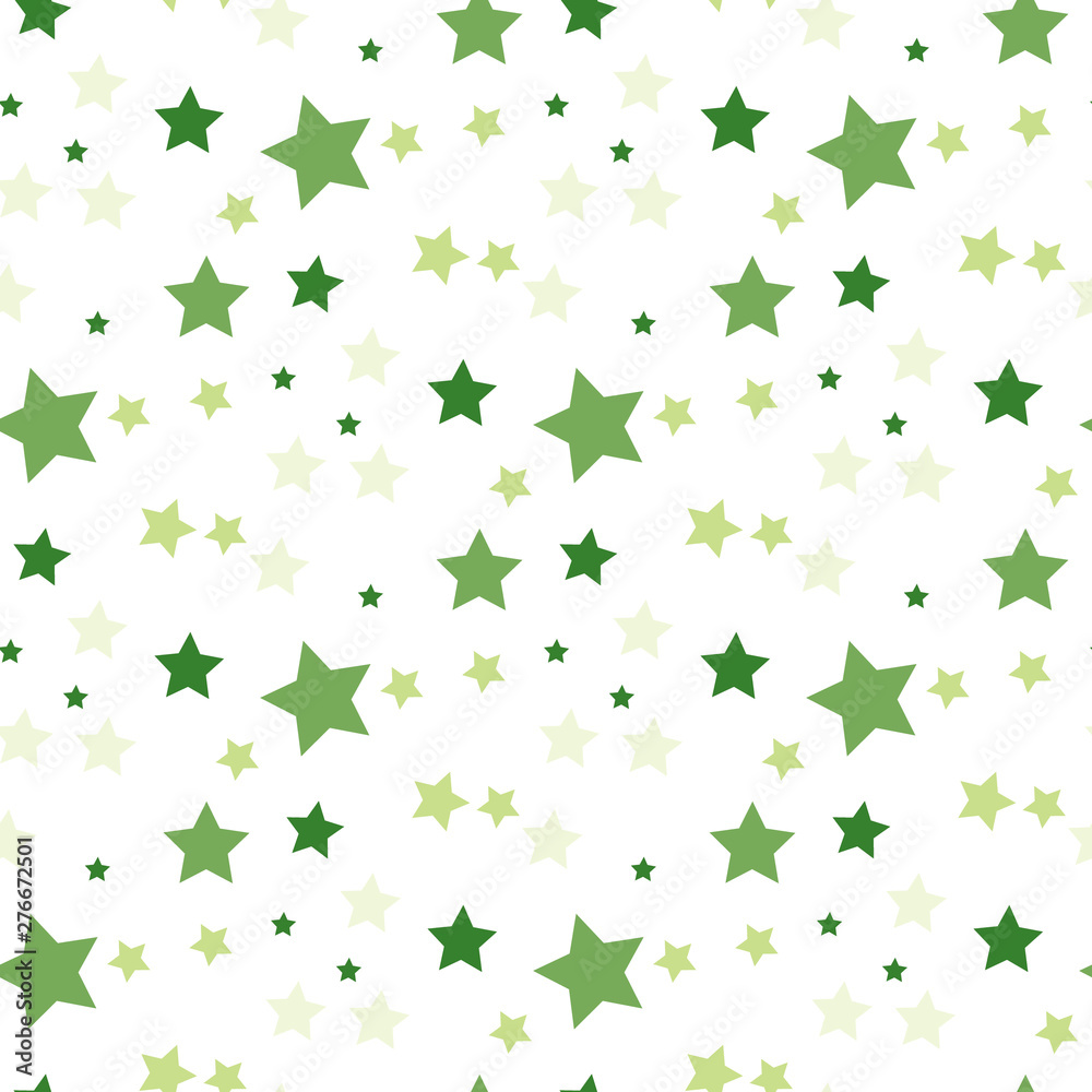 Green White Star Background