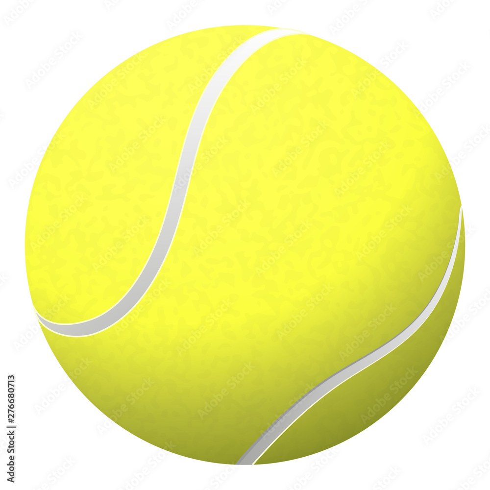 Vector realistic tennis ball closeup isolated on white background ...