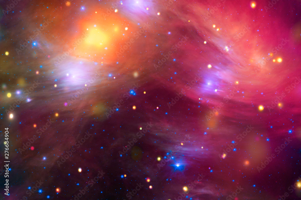 Star field in space a nebulae and a gas congestion. The elements of ...