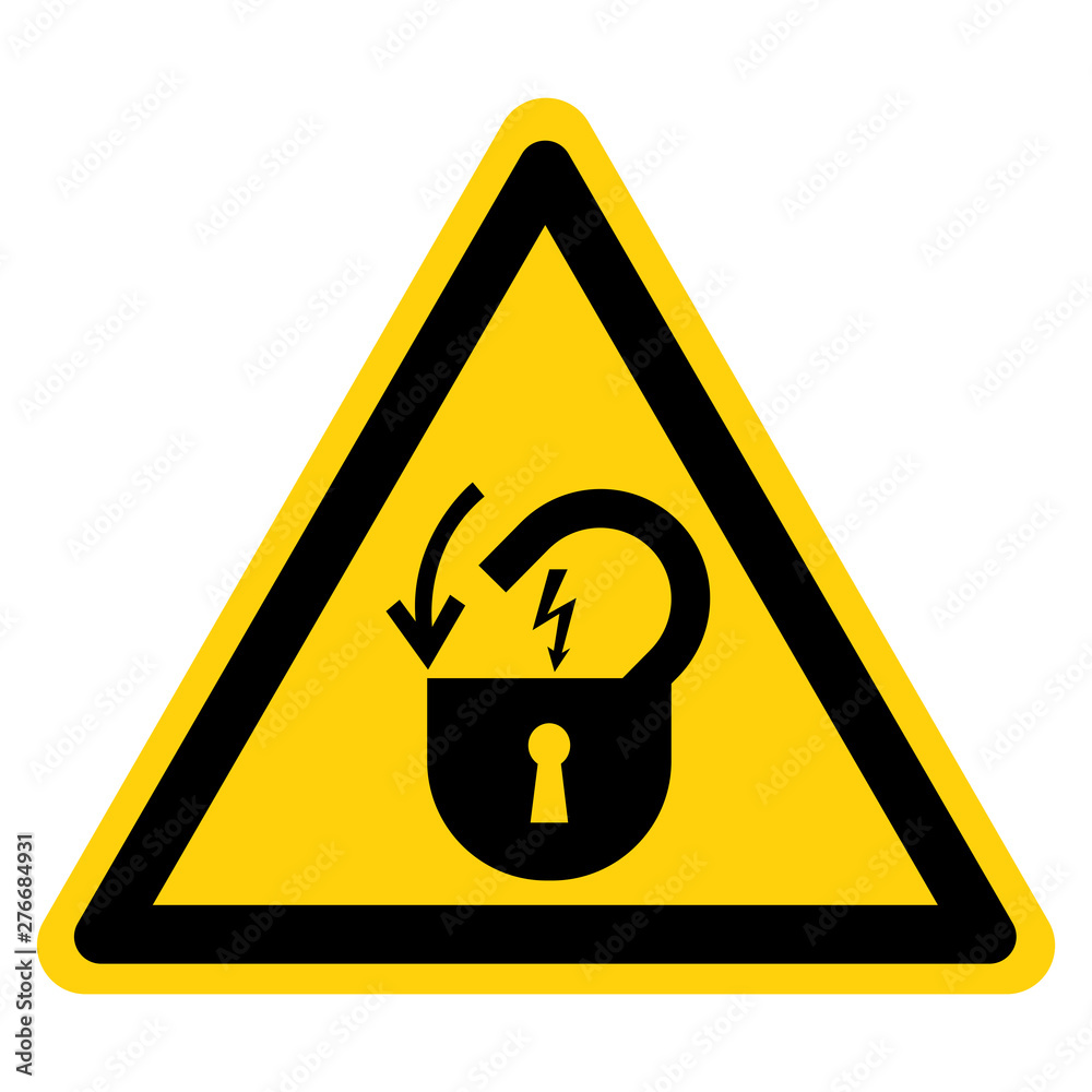 Lock Out Electrical Power Symbol Sign, Vector Illustration, Isolate On ...