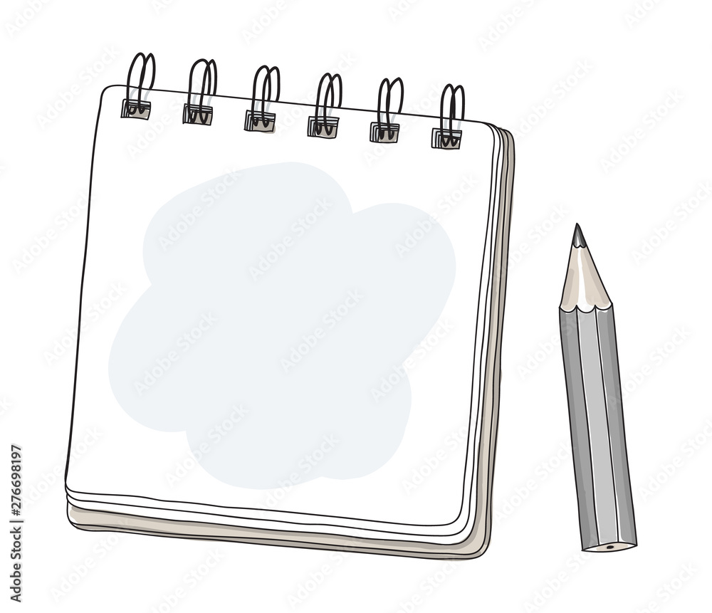 Notebook And Pencil Clip Art