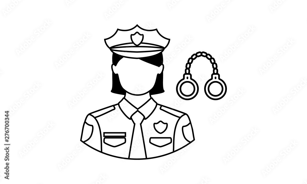 Female Police Officer Drawing